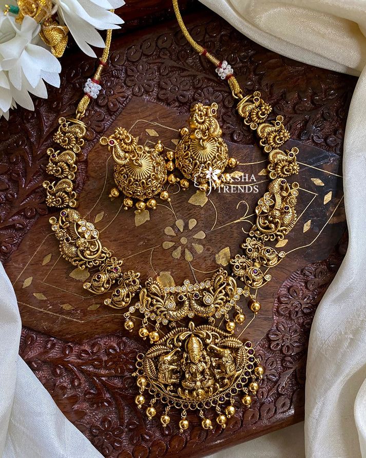 Nagas Temple Bridal Necklace -Gold – Aksha Trends