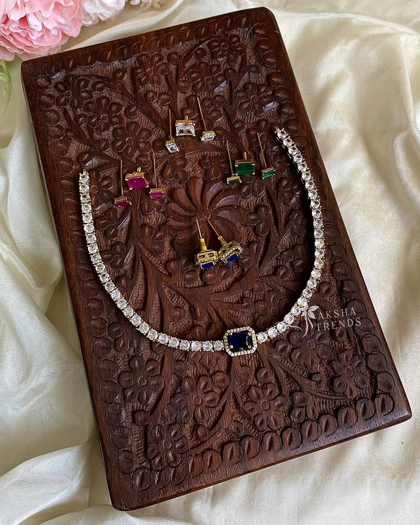 4in1 colour changeable Victoria stone necklace – Aksha Trends