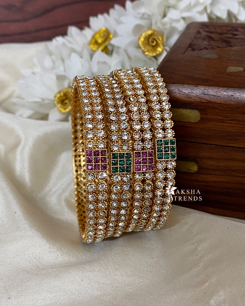 Stone bangles (4pc) – Aksha Trends